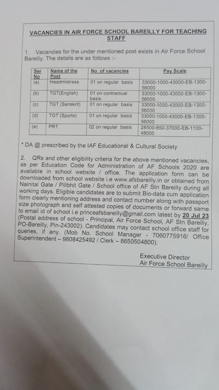 Air Force School Bareilly